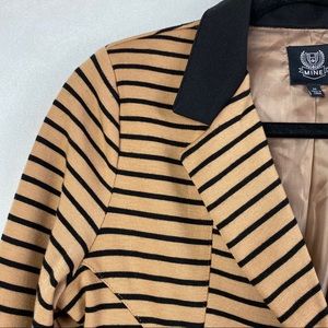 mine | Jackets & Coats | Mine Tan Black Striped Jacket Size Medium ...